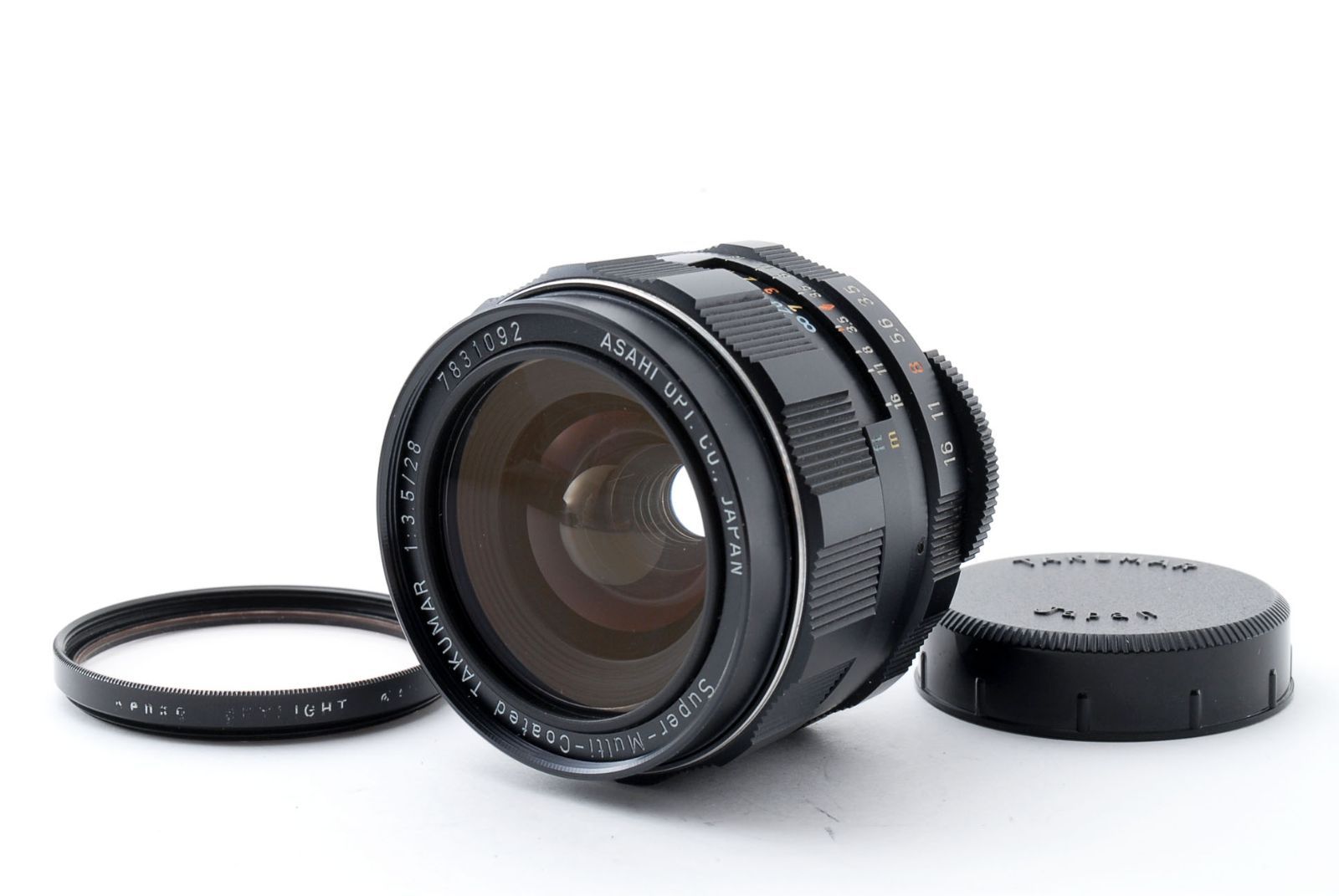 PENTAX ペンタックス ASAHI SMC TAKUMAR 28mm f3.5 M42 マウント 前 後 キャップ 付き #F0090 ...
