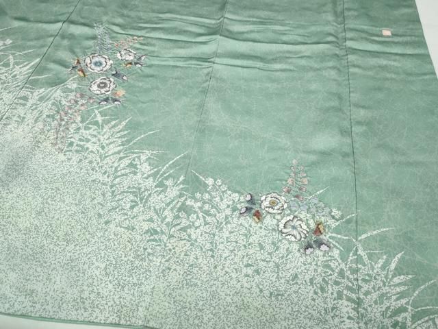 平和屋着物○訪問着 作家物 絞り 辻が花 銀通し地 まるやま扱い 正絹