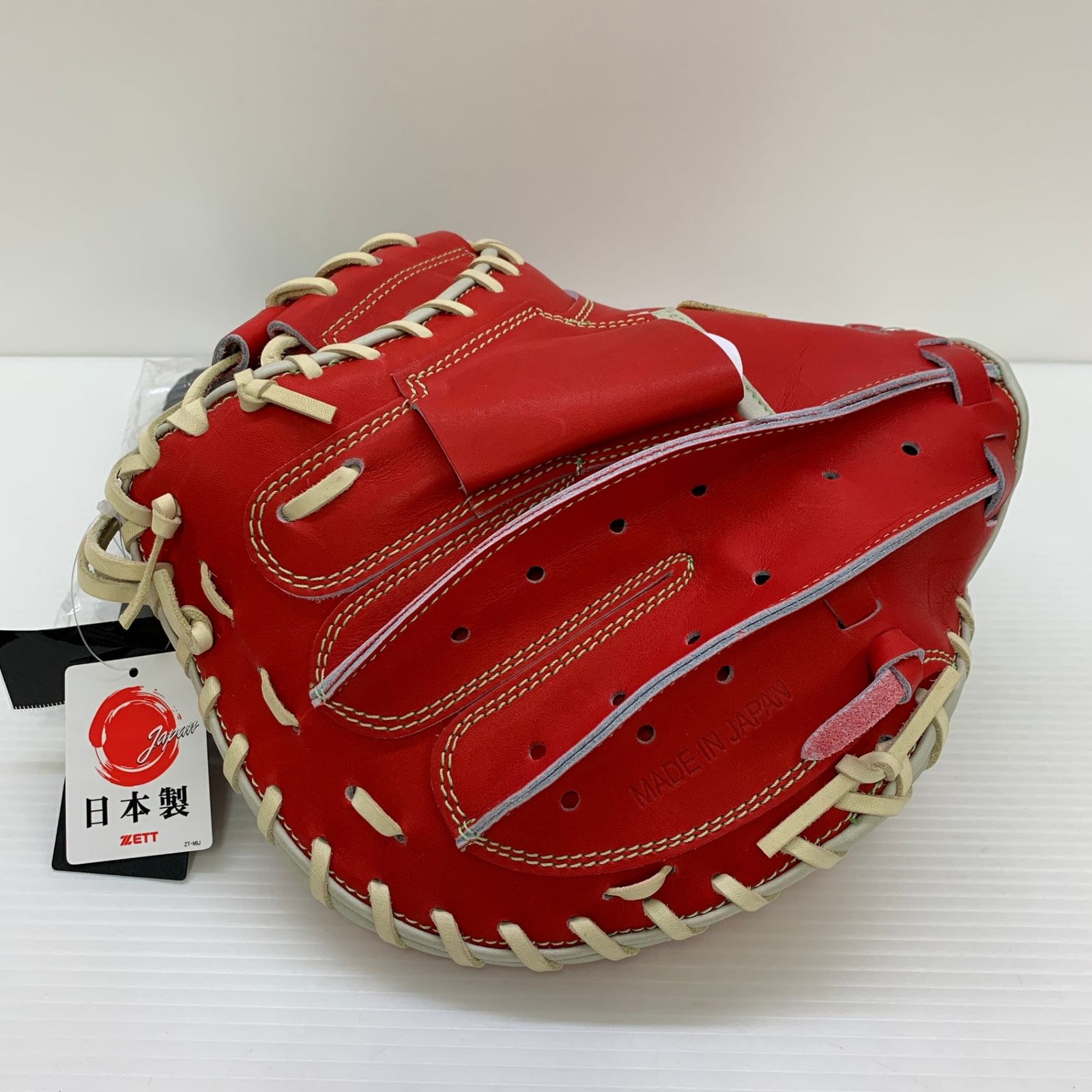 zettプロステイタス キャッチャーミット+ZETTグラブ袋 型付/グラブ袋