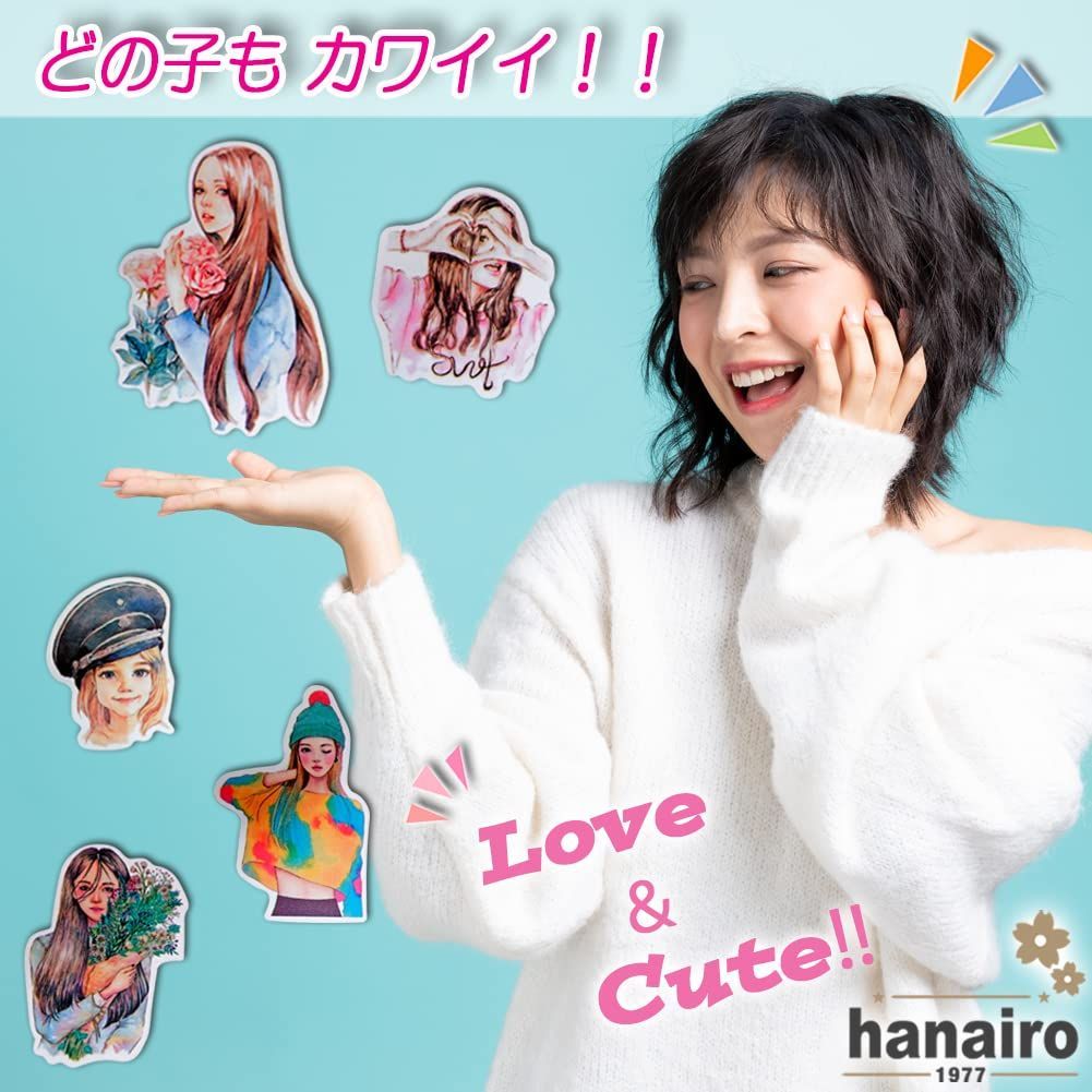 【数量限定】大量100枚セット 手帳 日記 アルバム フレークシール 手作り シール ステッカー hanairo おしゃれ (少女) - メルカリ