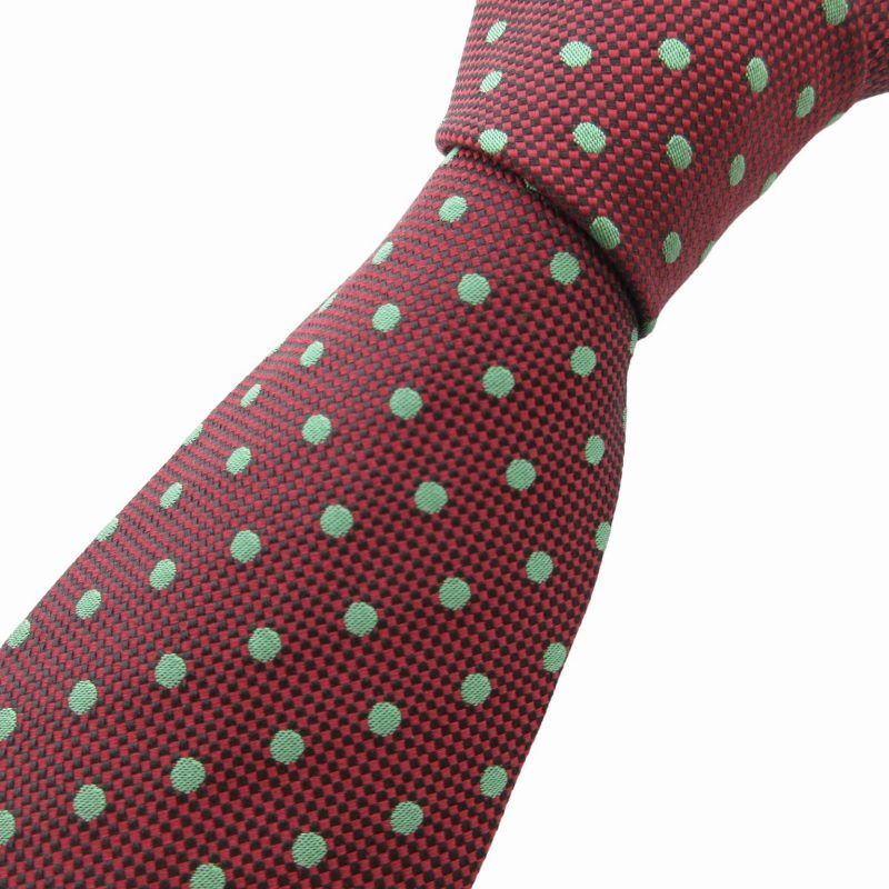 ドミニクフランス Dominique France ドミニックフランス ツースター ネクタイ ビジネス カジュアル ドット 水玉柄 絹 シルク ...
