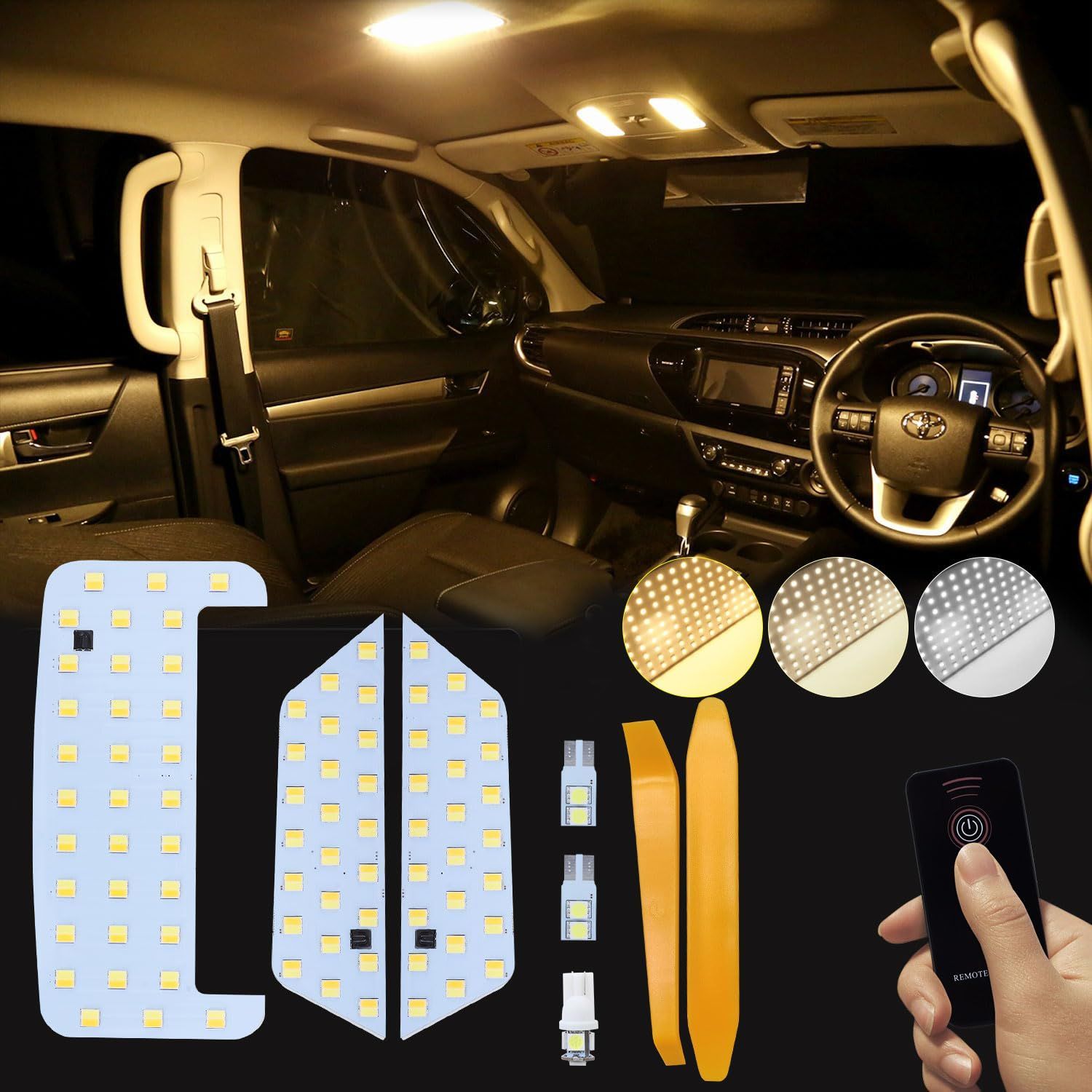 RAV4 50系 LEDルームランプ セット 3色切り替えトヨタ 50系 RAV4 MXAA52/MXAA54/AXAH52/AXAH54車内灯 専用カスタム 内装パーツ LEDバルブ 6点 ...