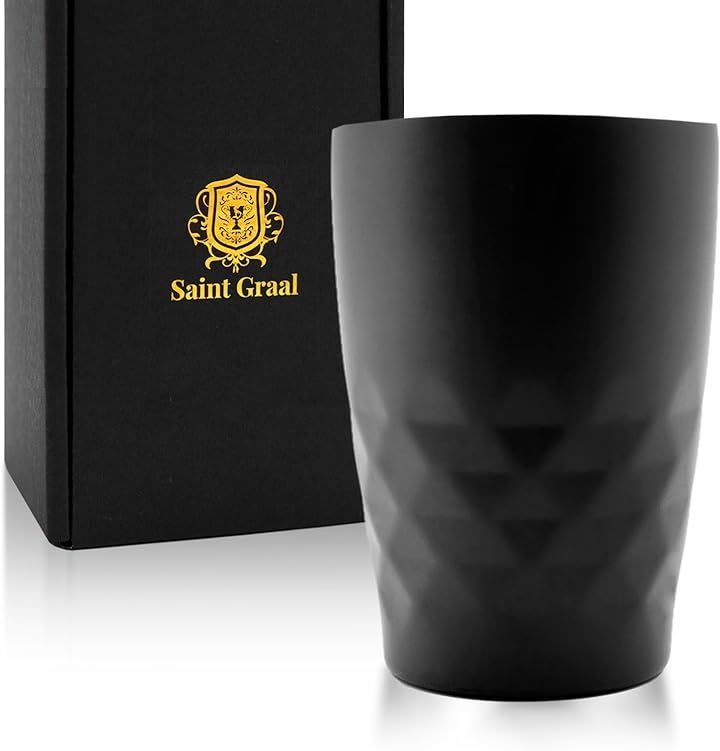 SaintGraal ステンレス タンブラー 真空断熱 保冷 保温 誕生日プレゼント 男性 父の日 ギフト グラス コップ お酒 ビール ハイボール( ブラック) - メルカリ