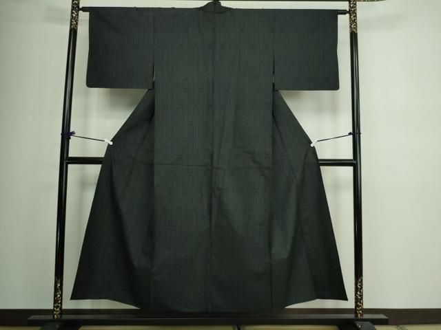 平和屋着物▽本場大島紬 単衣 7マルキ 変わり間道 正絹 逸品 DAAV9913sf