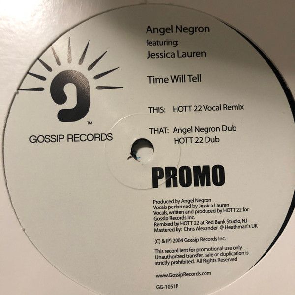 米12" Angel Negron Time Will Tell GG1051P Gossip Records /00250 - メルカリ