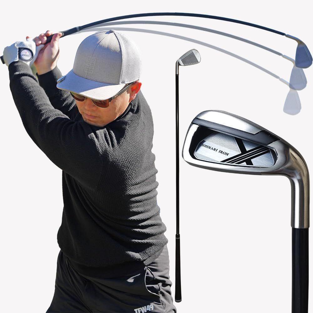 【数量限定】ゴルフ IRON 練習器具 スイング練習機 SHINARI 柔らかいシャフト シナリアイアン しなる GOLFavo 飛距離アップ ...
