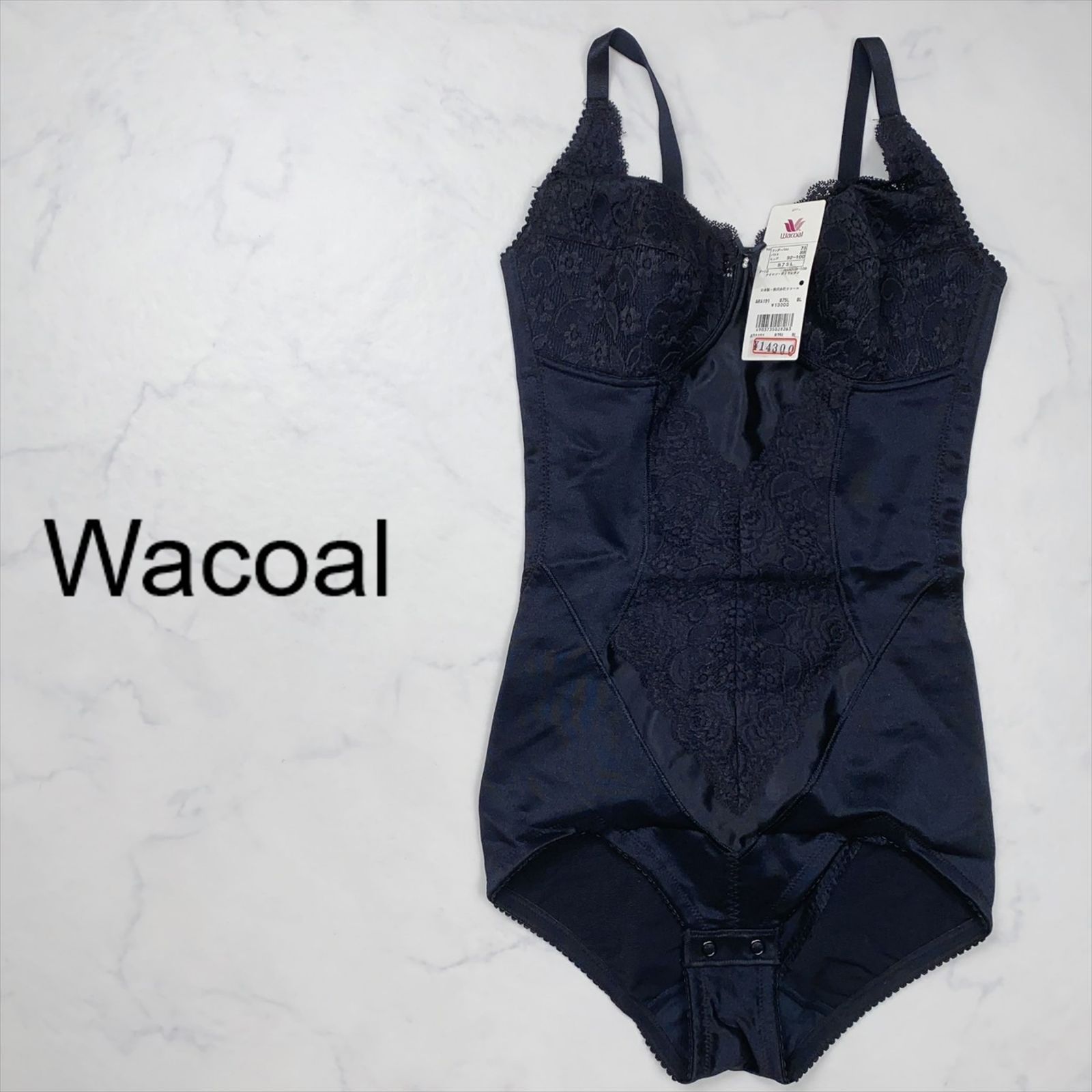 【新品タグ付き】Wacoal ワコール ボディスーツ B75L ランジェリー 下着ㅤBL ブラック 花 刺繍ㅤ華やか レース パール プレゼント ギフト - メルカリ