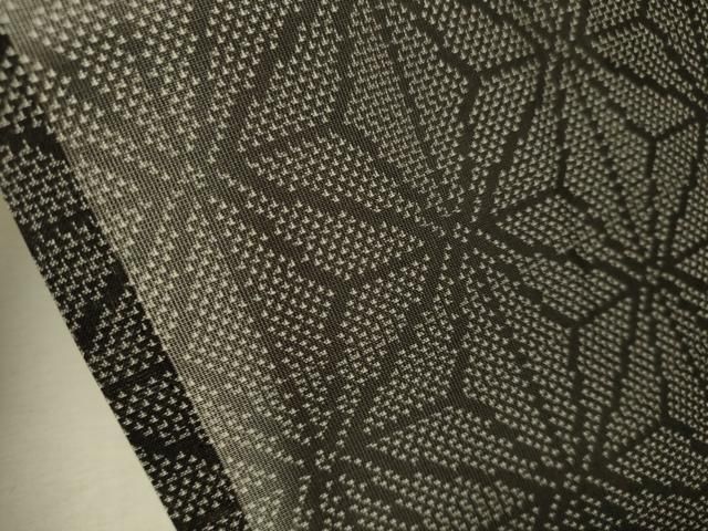 平和屋着物＊夏物 本場大島紬 夏大島 9マルキ 麻の葉文様 正絹 逸品