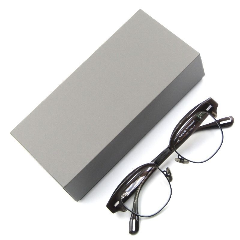 美品 YUICHI TOYAMA. ユウイチトヤマ U-151 OMA 度入り 日本製 スクエア ブロウ 04 Charcoal Gray/Matt Black65008152 - メルカリ