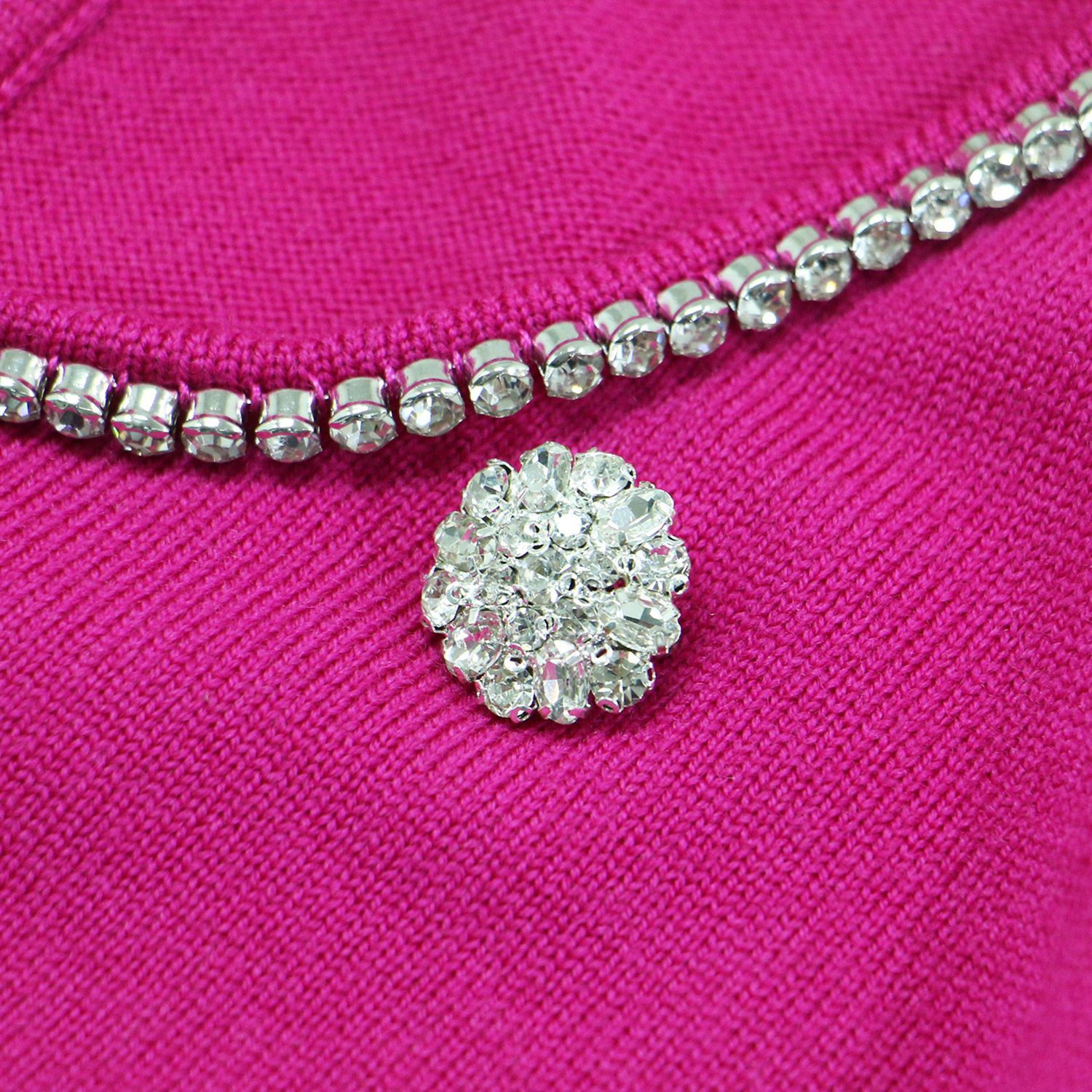 新品】ANAYI アナイ ニット ピンク サイズ:38(M) / 24秋冬 ビジュー