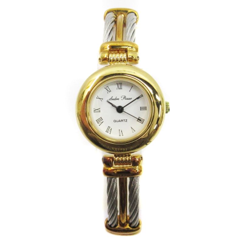 アンドレピアッソ andre piasso 腕時計 クォーツ チェンジベゼル付き 文字盤ホワイト ゴールドカラー シルバーカラー GY99 ...