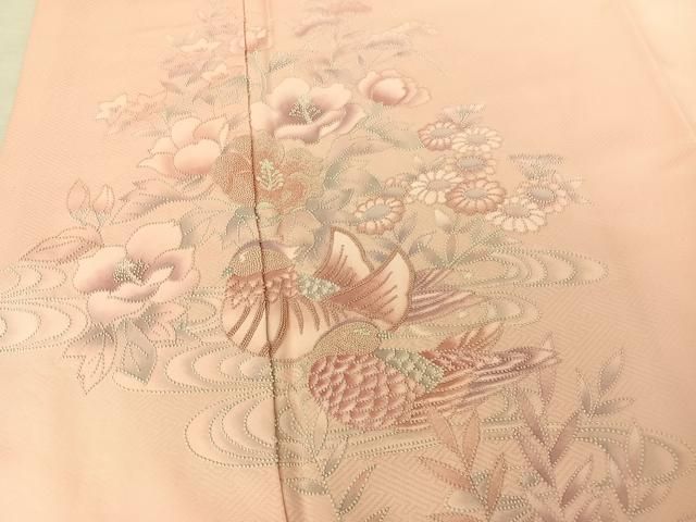 平和屋着物●中国三大刺繍　スワトウ相良刺繍　総刺繍　太鼓柄袋帯　紬地　花車文　正絹　逸品　CAAW4681hy 平和屋着物◎中国三大刺繍 総刺繍 スワトウ相良刺繍 太鼓柄袋帯 紬地