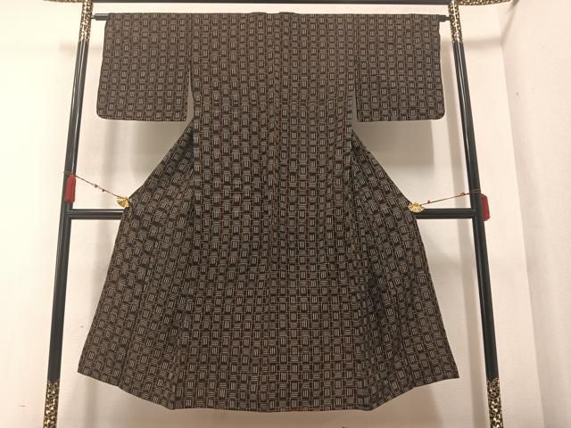 平和屋着物○久留米絣 単衣 綿 逸品 AABA8207ph