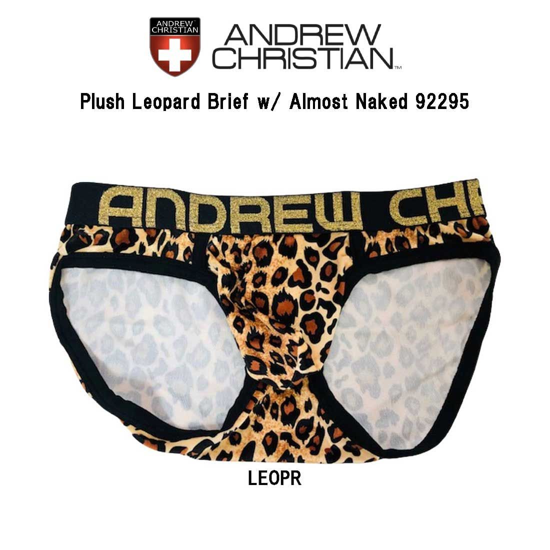 (SALE)ANDREW CHRISTIAN(アンドリュークリスチャン)ブリーフ メンズ 下着 Plush Leopard Brief w ...