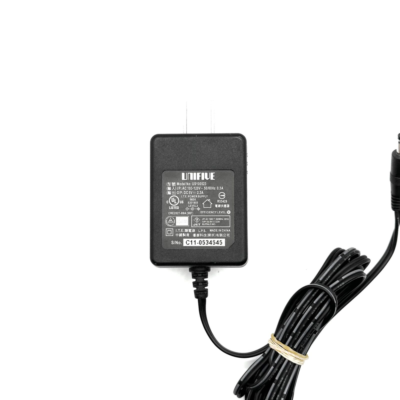 US100523 UNIFIVE 5V 2.3A プラグ外径 約 4.0mm ACアダプター アダプタ 電源アダプター BUFFALO ...