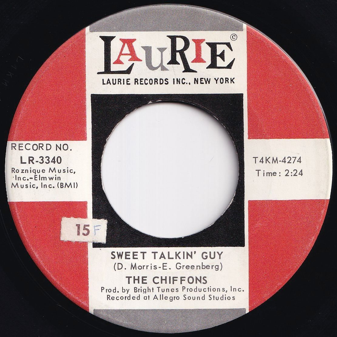 Chiffons Sweet Talkin' Guy / Did You Ever Go Steady Laurie US LR-3340 ...