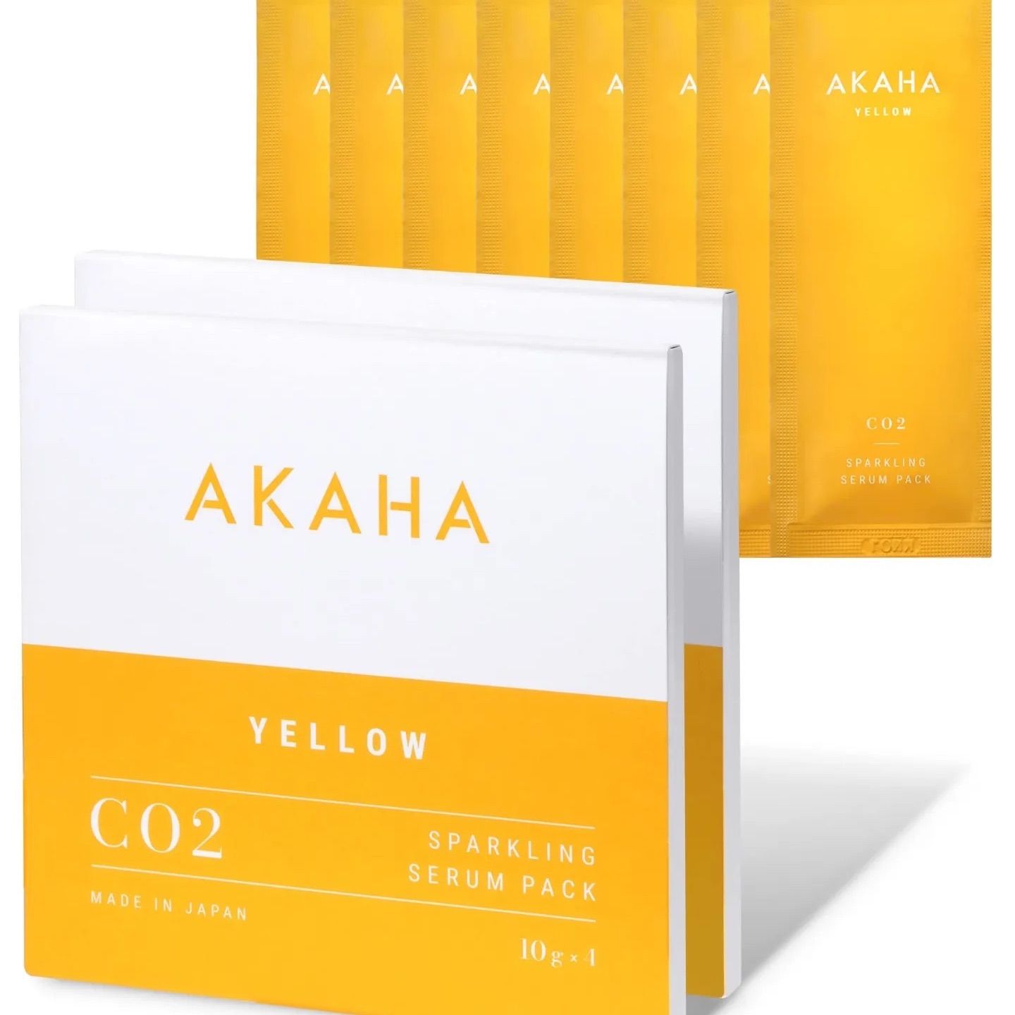 AKAHA アカハ スパークリング セラムパック 10g×4包入 くすみ 毛穴 エイジングケア 40種 美容成分 炭酸 ジェル パック 超濃密 ...