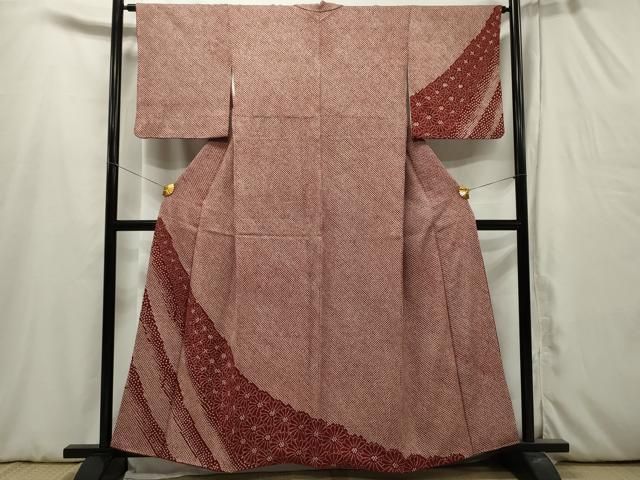 平和屋着物□訪問着 総絞り 流水花文 正絹 逸品 DAAT7606ob