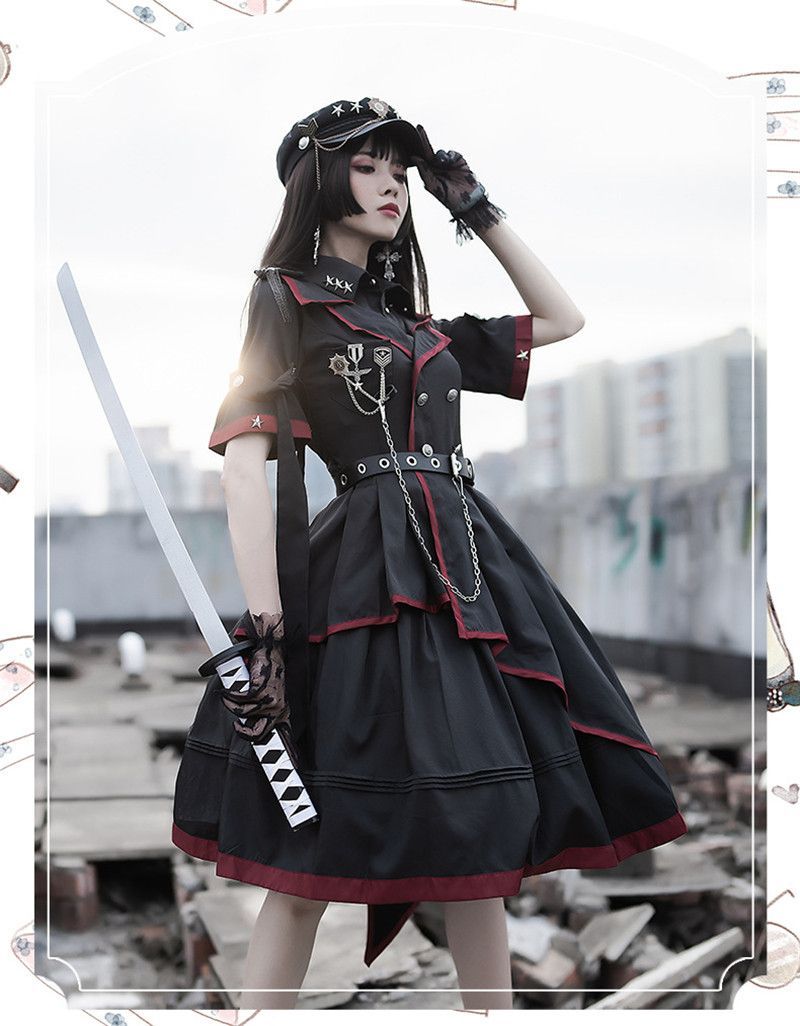 ミニロリ 軍服ロリータ フルセット ブラウス レディース ミニロリ 軍服ロリータ フルセット ブラウス レディース