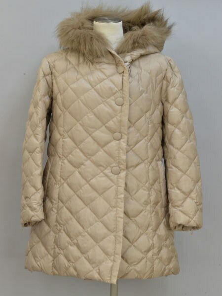 エスピエ ESPIE ラクーンファー キルティング ダウンコート 36サイズ ベージュ レディース F-L5673 - メルカリ