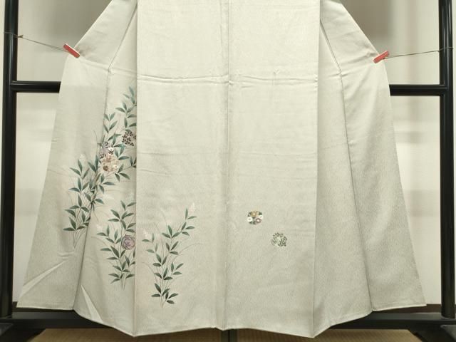 平和屋着物□訪問着 刺繍 地紙枝花文 金彩 逸品 CAAH0816yc