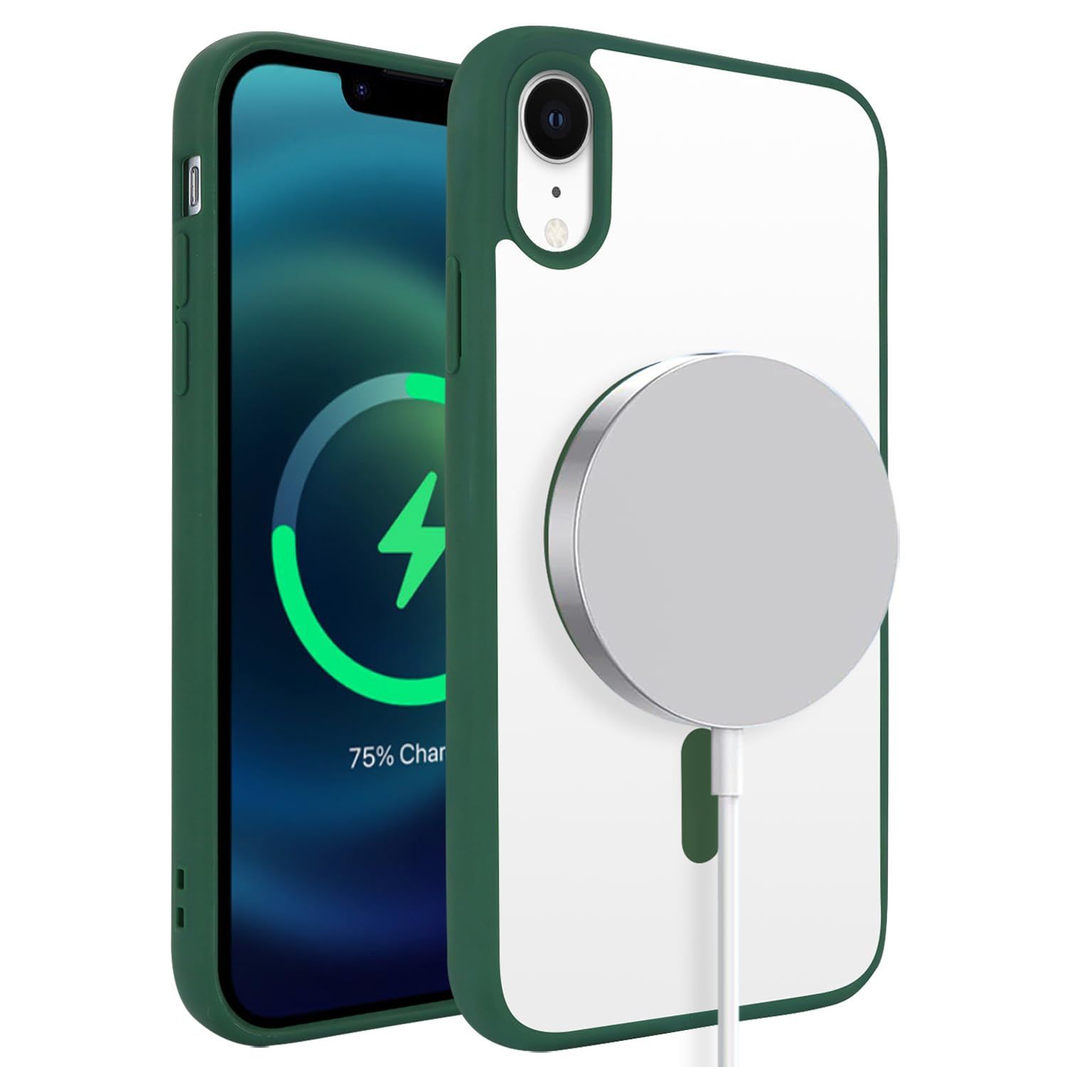 【新着商品】マグセーフ 米軍MIL規格 クリア XR iphone 耐衝撃 スマホケース 透明 iPhoneXRケース iPhoneXRケース ワイヤレス充電対応(アイフォンXR/あいふぉん ...