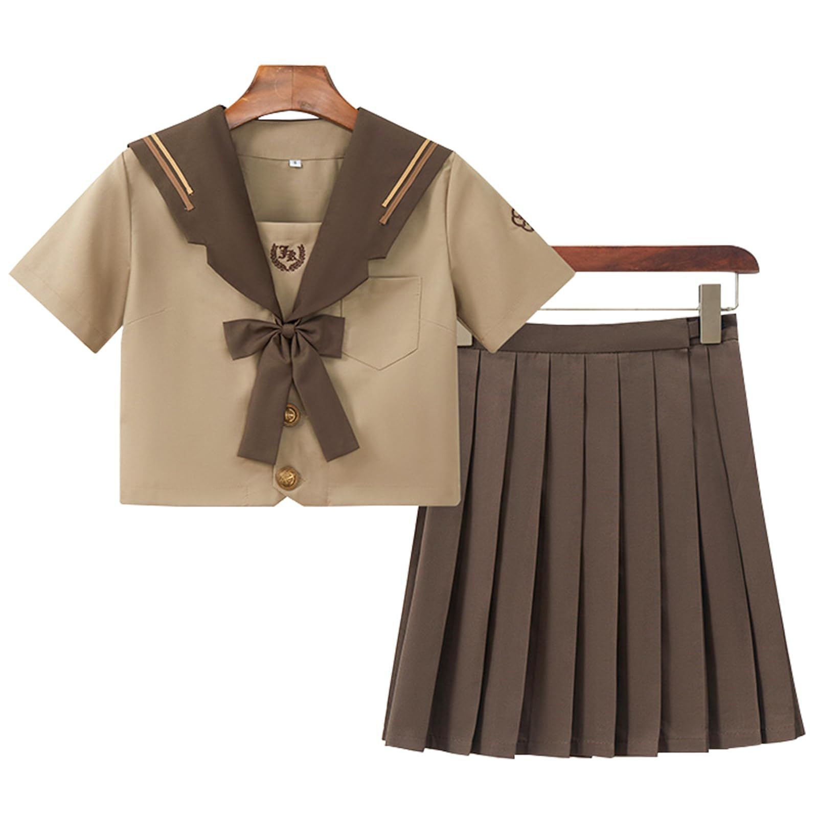 [NOKIJP] セーラー服 コスプレ Sサイズ ボダン式Ver. jk コスプレ 半袖 長袖 大人 女子高生 制服 ランキング セーラー 服 コスチューム レディース 女装 ハロウィン 紺 ...