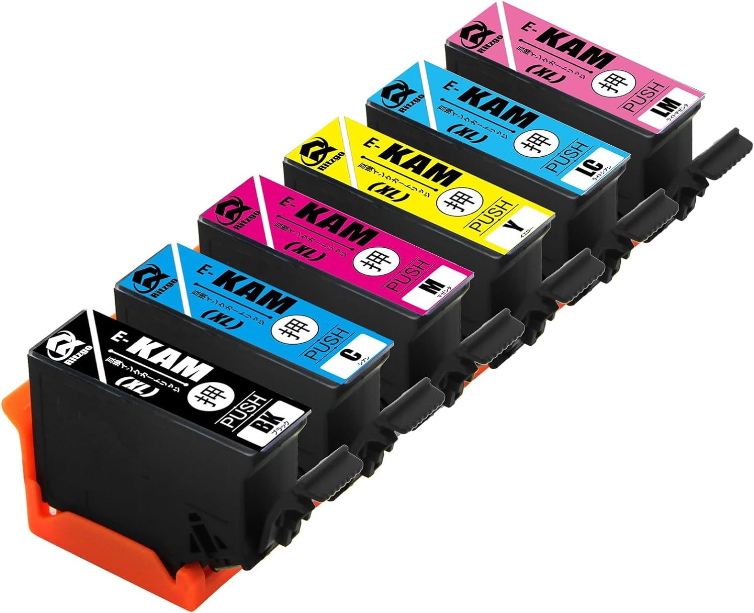 KAM-6CL-L 6色パック+ (計6本) 増量タイプ エプソン 用 インクカートリッジ カメ Epson 用 KAM-6CL KAM-BK 互換インク EP-881A 882A 883A ...