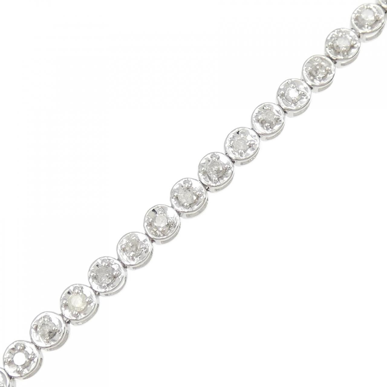K18WG ダイヤモンド ブレスレット 0.92CT - メルカリ