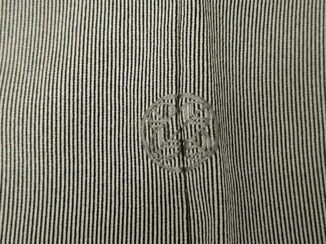 平和屋着物○江戸小紋 寺山存男 万筋 白×黒 正絹 逸品 AAAW5311br