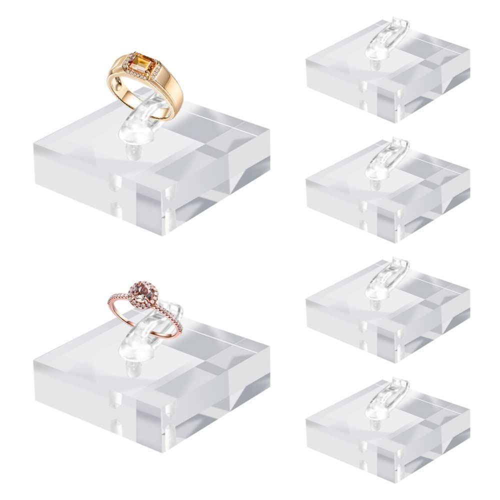 seimeinoki リングスタンド 6個入 アクリル製 展示台 リング ディスプレイスタンド クリア 指輪置き 指輪スタンド アクセサリー ...
