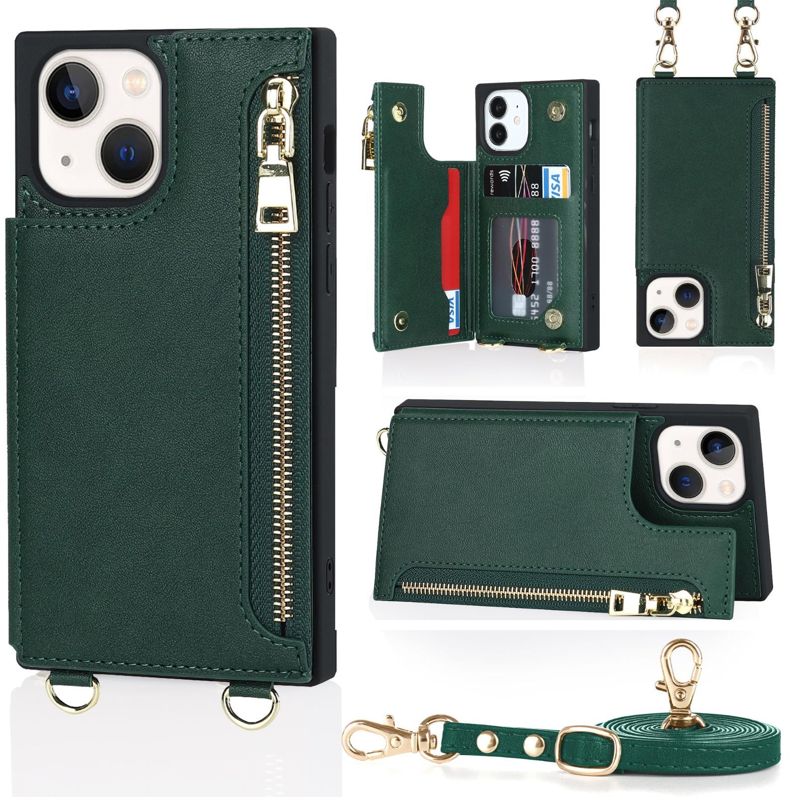 Nodala Iphone 13 Pro ケース 手帳型 背面収納 ショルダー あいふぉん13ぷろ カバー アイフォ13 プロ ケース 財布型
