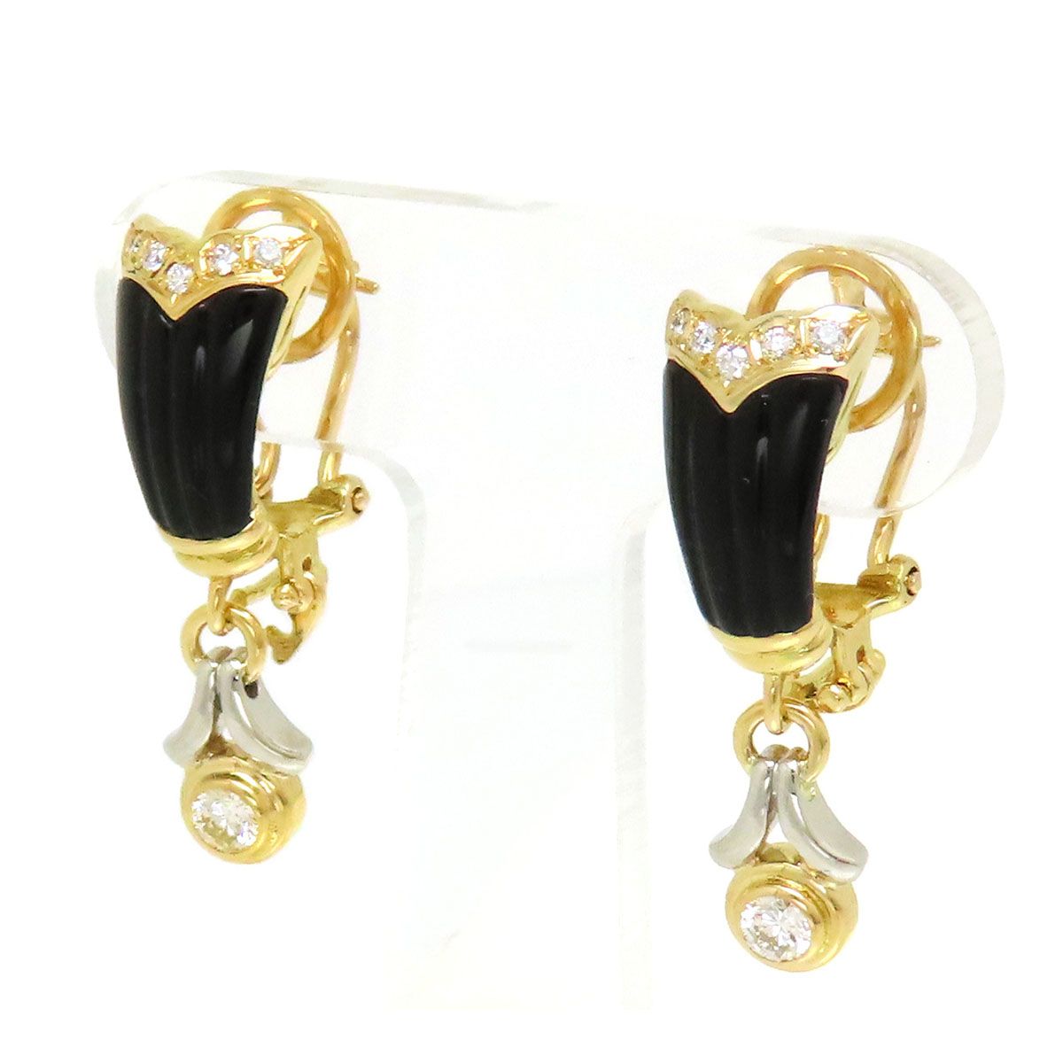 石川暢子 オニキス ダイヤモンド イヤリング K18 (K18YG) Pt900 レディース NOBUKO ISHIKAWA【中古】 【ジュエリー】 - メルカリ