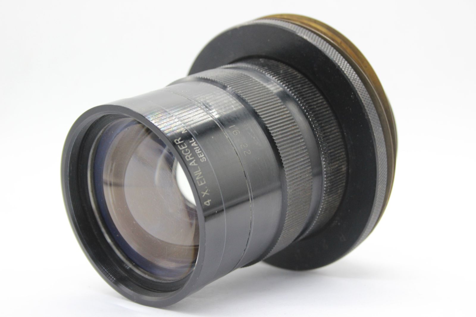 【訳あり品】 4X Enlarger Lens 4 F4 The Perkin-Elmer Corp Norwalk Conn 大判レンズ ...