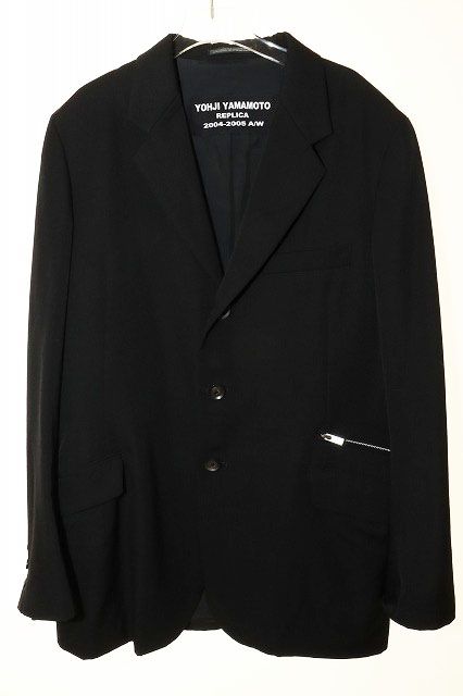 ヨウジヤマモト YOHJI YAMAMOTO POUR HOMME 04-05AW REPLICA プールオム レプリカ 19SS ジッパー付き ジャケット SIZE 2 HC-J94-537 ...