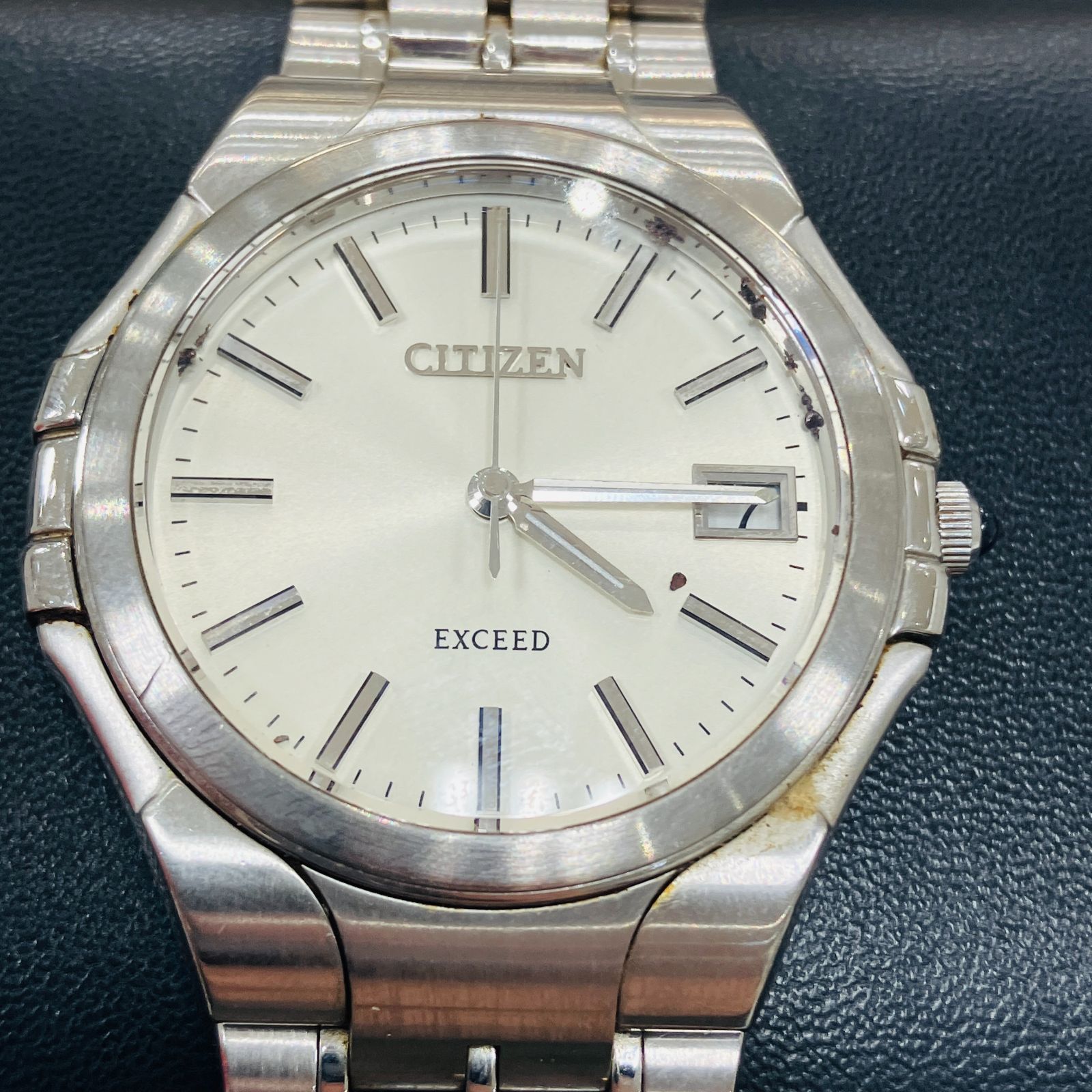 A【ジャンク】シチズン CITIZEN A690-T001934 エクシード EXCEED クォーツ 腕時計 デイト 白文字盤 メンズ シルバー - メルカリ
