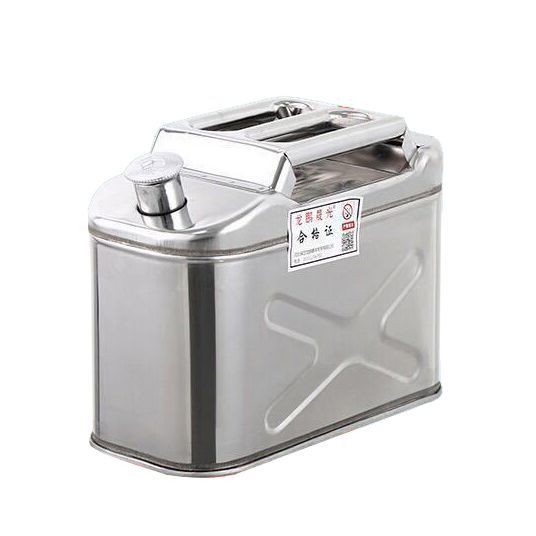 10L方型3.5口径緊急用携行缶 軽量 ガソリン携行缶 ノズル付きボトルタイプ ステンレス 鋼板厚 ステンレス業務用 保管用に 0.8mm 201 ステンレス鋼 5L 10L 15L 20L ...