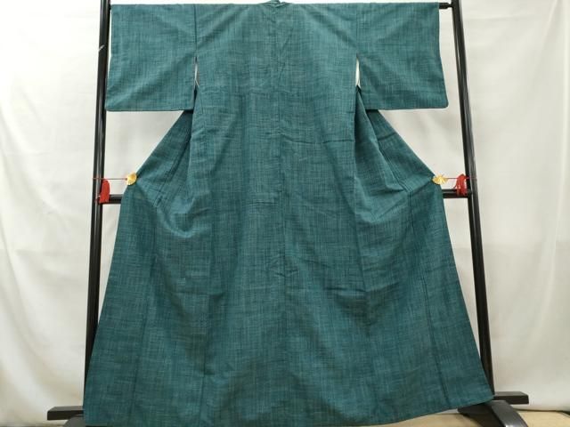 平和屋着物▽上質な紬 単衣 捻梅 正絹 逸品 AAAS3098iu