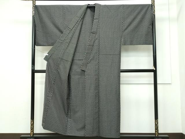 平和屋本店□極上 三代目市三郎 男性 キングサイズ 雅生紬會 単衣