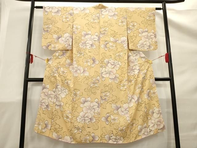 平和屋着物□上質な小紋 枝梅文 金彩 正絹 逸品 BAAU4385mz 平和屋