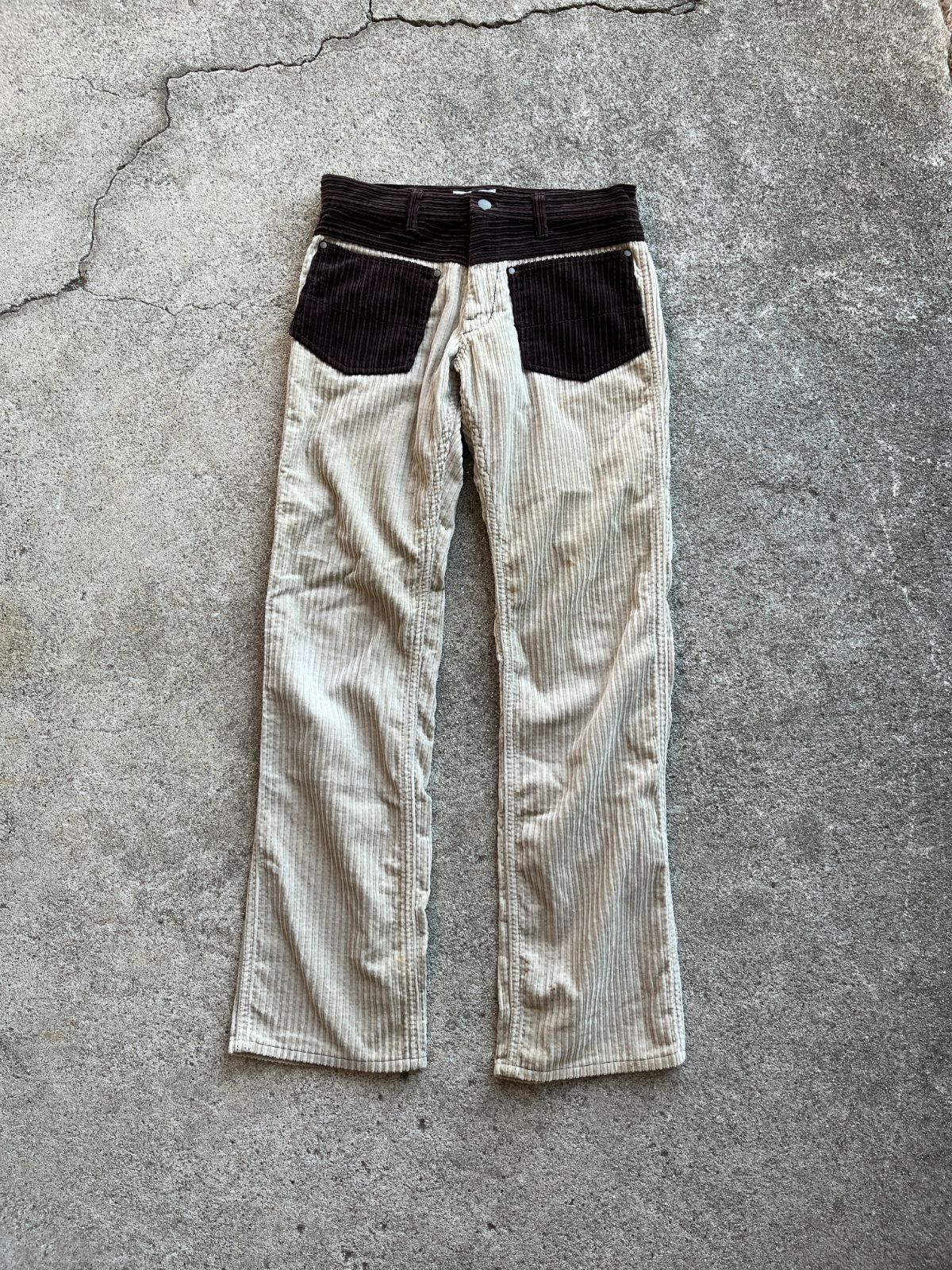 2002AW Number (N)INE NOWHERE MAN Two-Tone Corduroy Pants ナンバーナイン「ジョージ期 ...