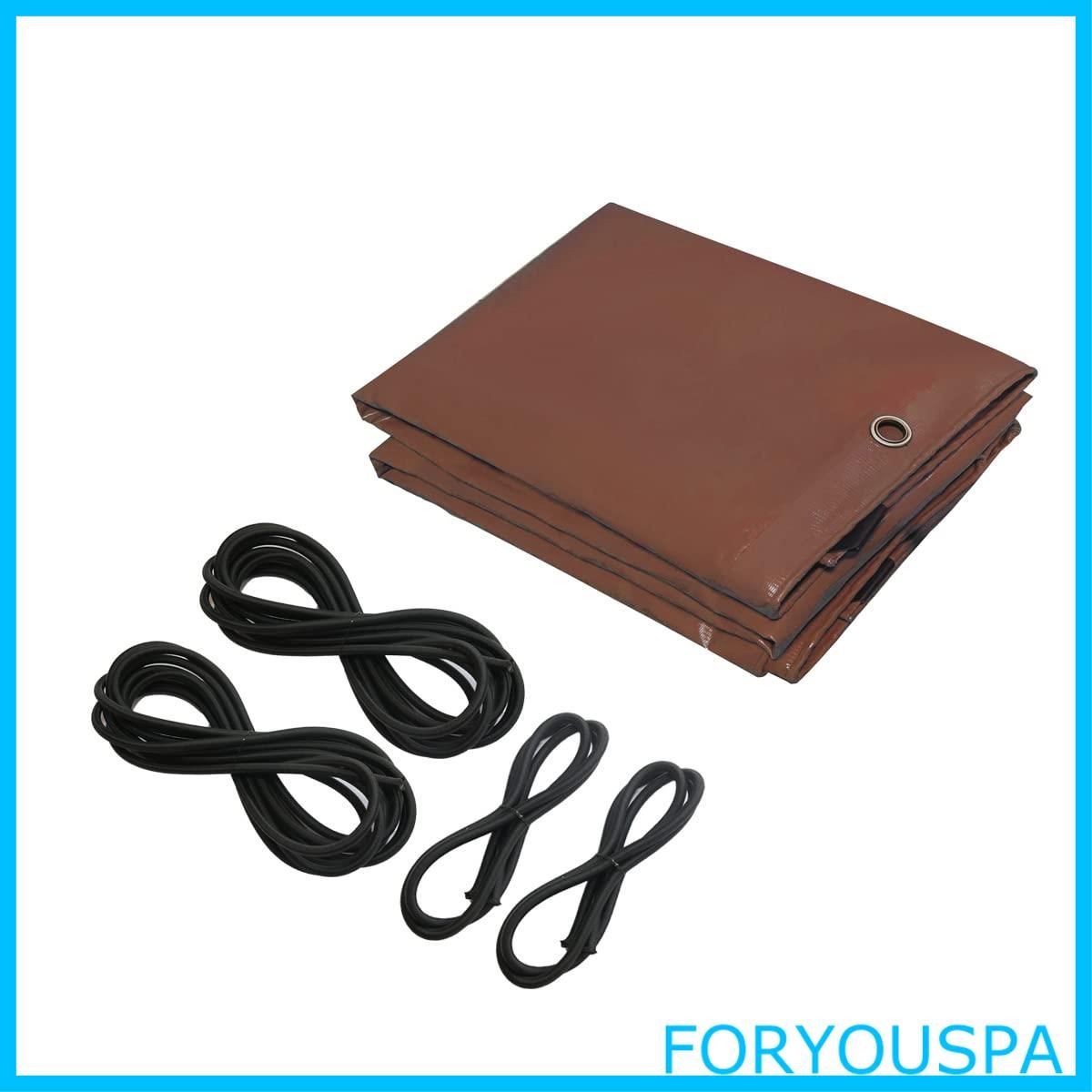 【特価】トラック 荷台シート 3.6m×2.4m 1t 1.5t 2t対応 580g/㎡厚手 防水仕樣 PVC帆布 ゴムロープ付属 トラックシート 日焼け防止 耐凍性 耐候性 四角加固 茶褐色 ...