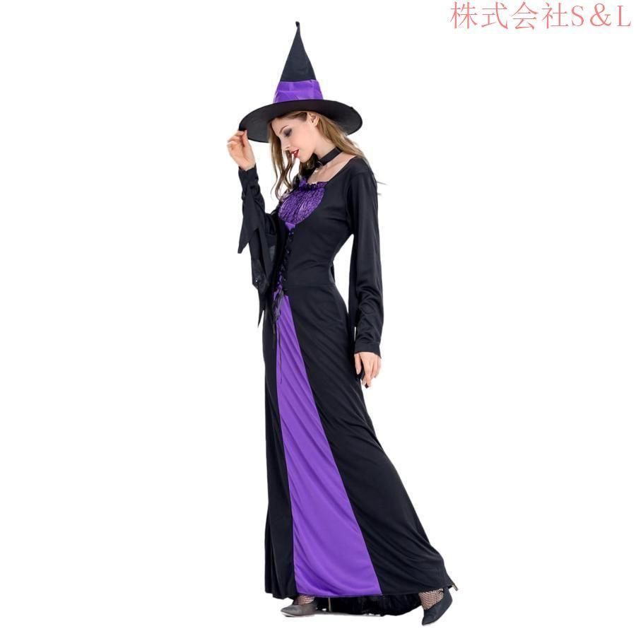 魔女 コスプレ 黒 衣装 ハロウィン衣装 巫女 悪魔 コスチューム 大人用