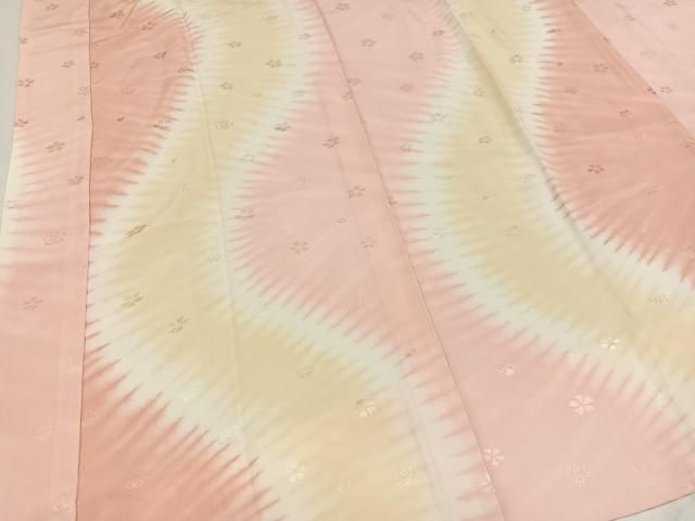 平和屋着物○長襦袢 無双仕立て 絞り 刺繍 草花文 半衿刺繍 正絹 逸品