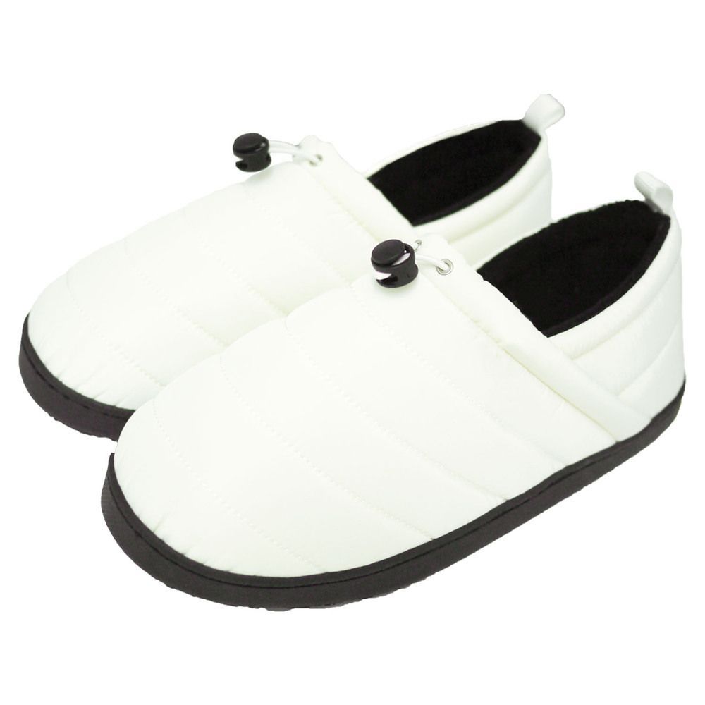 ☆ アイボリー ☆ メンズL(約26-27cm) ☆ ドローコード付きモックシューズ モックシューズ 冬 レディース メンズ スリッポン 裏 ...