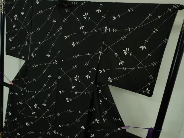 平和屋着物□極上 石川県指定無形文化財 牛首紬 白山工房 手織り 枝花