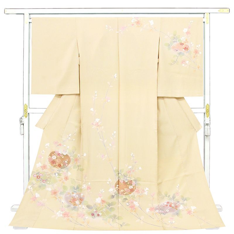 平和屋本店□極上 創業200年・7代目永治屋清左衛門 訪問着 お召地 草花