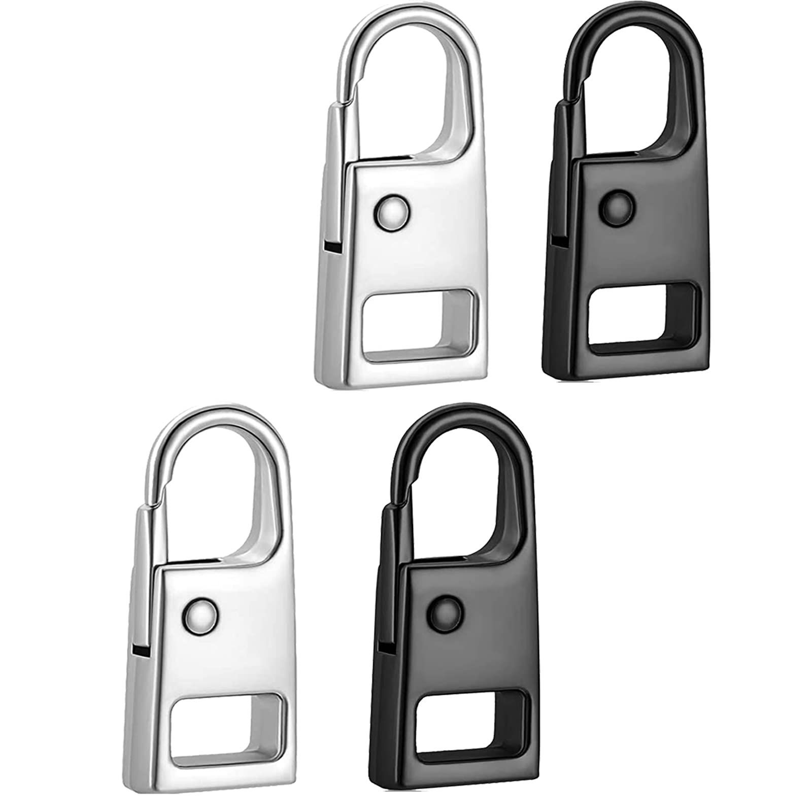 【数量限定】裁縫 手作り 手芸 (シルバー+ブラック) DIY 交換用 交換用 ファスナー修理 カバン/財布/衣類/靴 簡単に取り付 金属製 ...