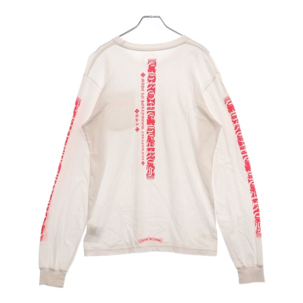 CHROME HEARTS (クロムハーツ) Neon Pink Stripe Logo L/S Tee CHROME HEARTS (クロムハーツ) Neon Pink Stripe Logo L/S Tee