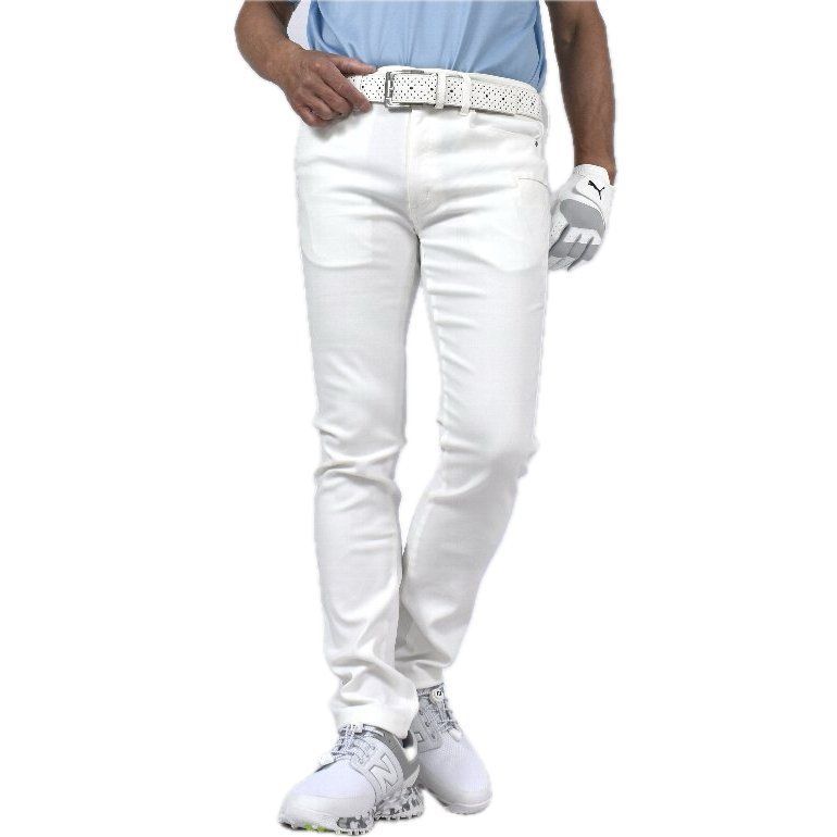 新品 スーパーストレッチ接触冷感スキニーゴルフパンツ/オフホワイト(ST-14321)ゴルフウェア メンズ 春夏秋 ロングパンツ ズボン ボトムス ウエストゴム 伸縮性抜群 ストレスフリー ...